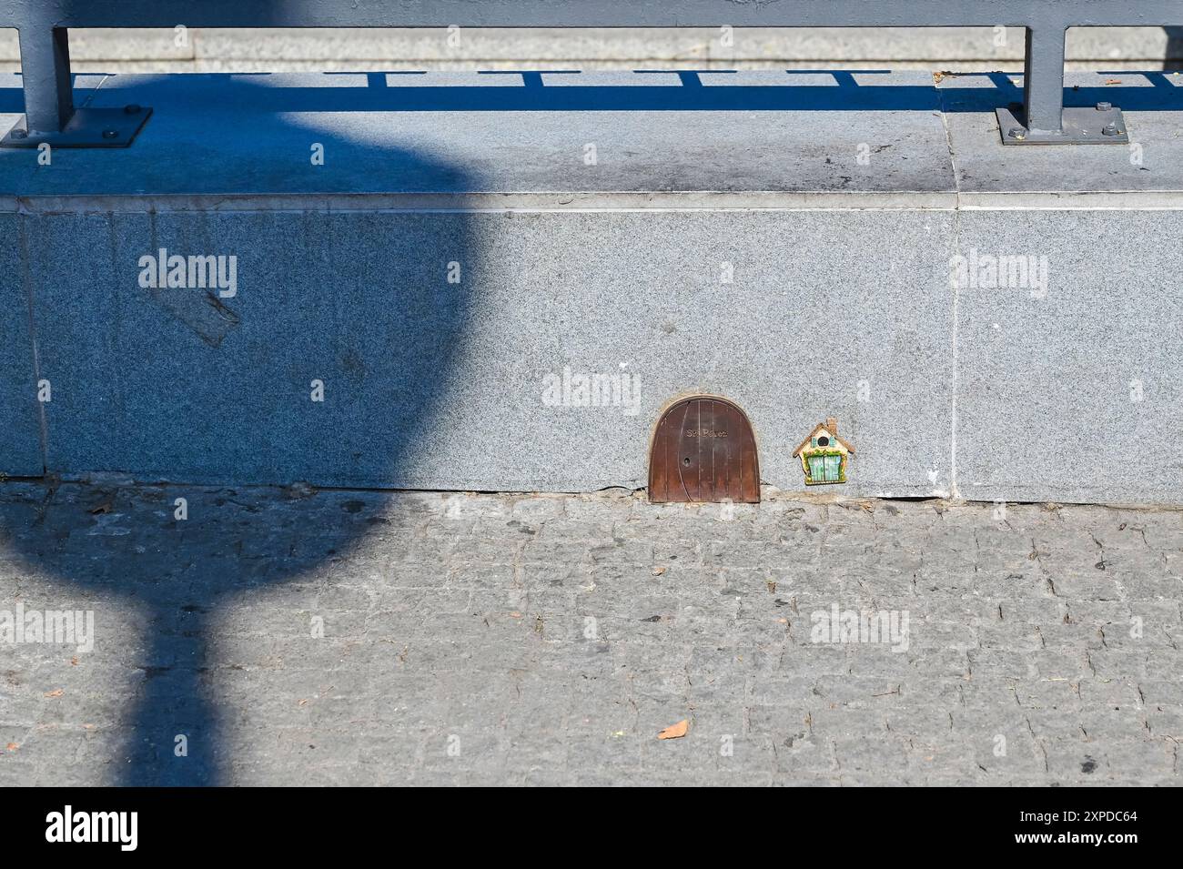 A close view of the front door of the house of Raton Perez, the Spanish ...