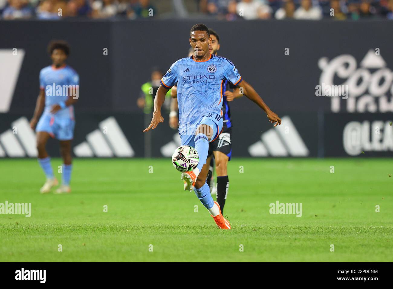 New York City FC defender Christian McFarlane #18 during action in the ...