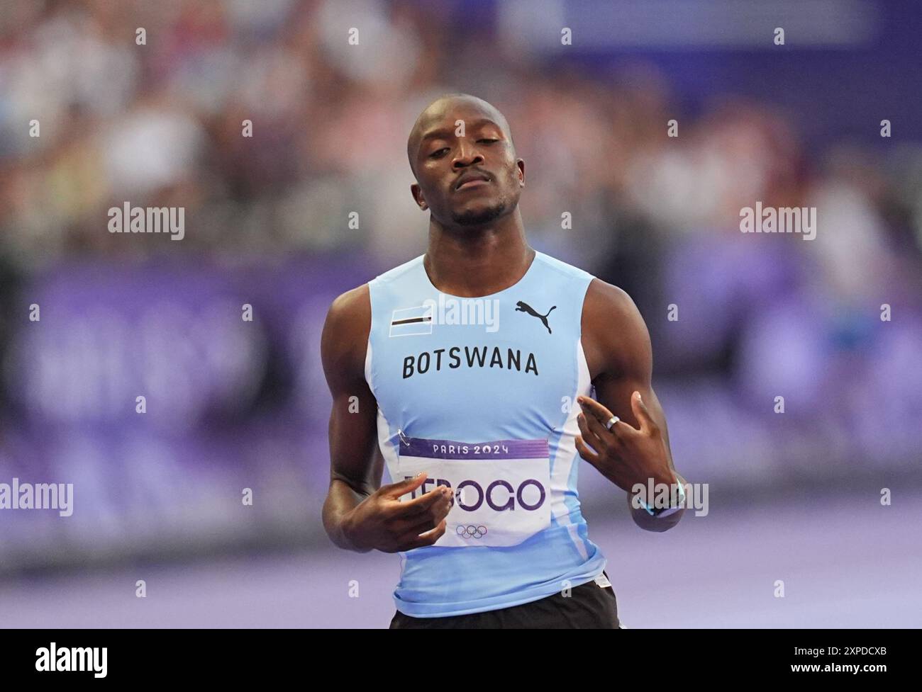August 05 2024: Letsile Tebogo (Botswana) competes during the Men's ...