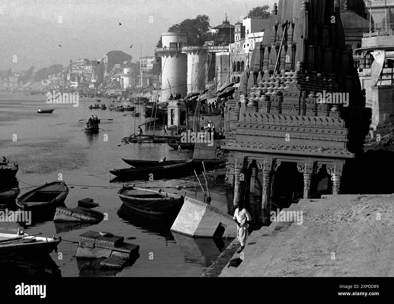 The ganges river in Veranasi is sacred to all Indians - Benares, India ...