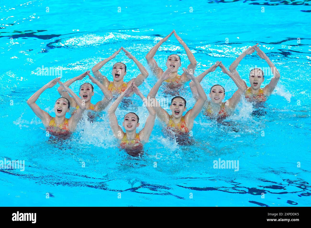 Team China competes in the technical routine of artistic swimming at ...