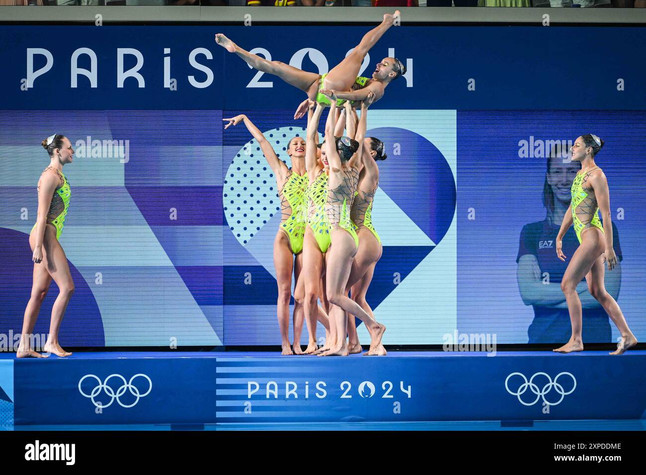 Team of Italy during the Artistic Swimming, Team Technical Routine ...