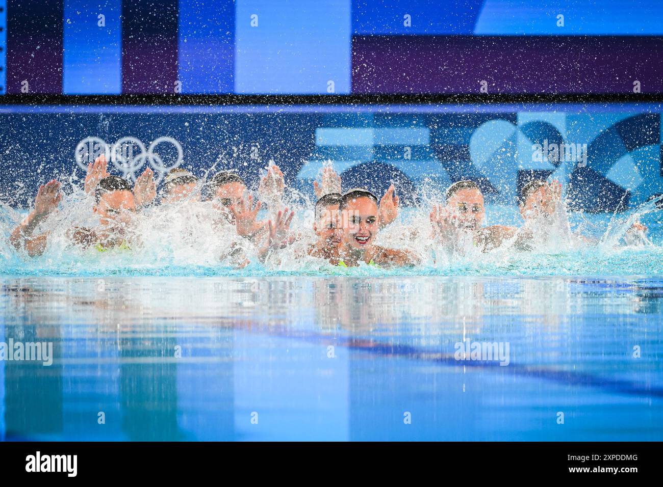 Team of Italy during the Artistic Swimming, Team Technical Routine ...