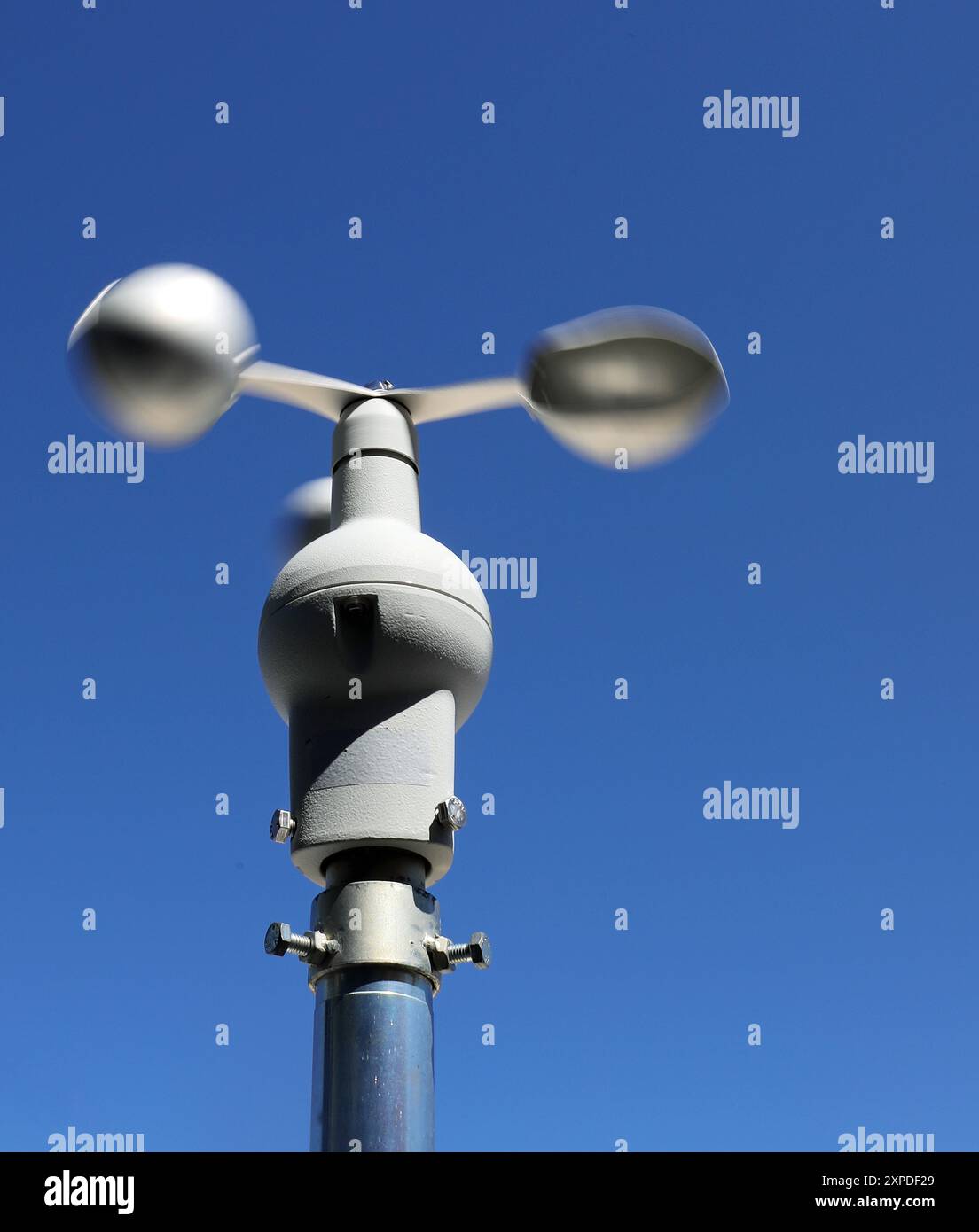 modern anemometer with three hemispheres for precise measurement and ...