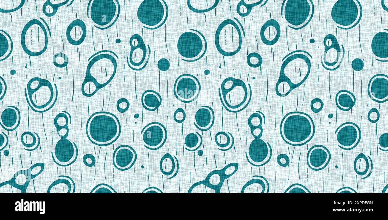 Turquoise water bubbles circle dot seamless texture border pattern ...