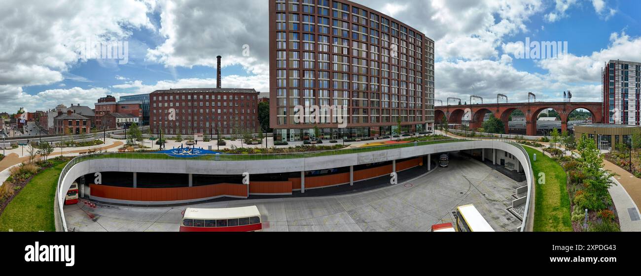 Aerial view of Stockport Interchange in Stockport - Greater Manchester ...