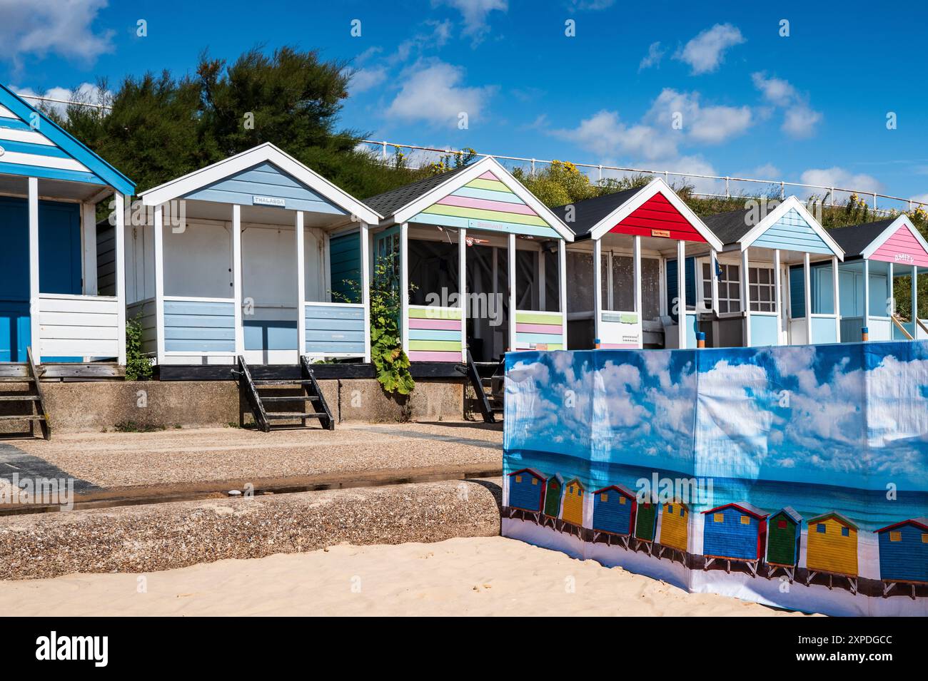 Colourful beach huts by Southwold beach, Suffolk, UK. Holidays, Seaside ...