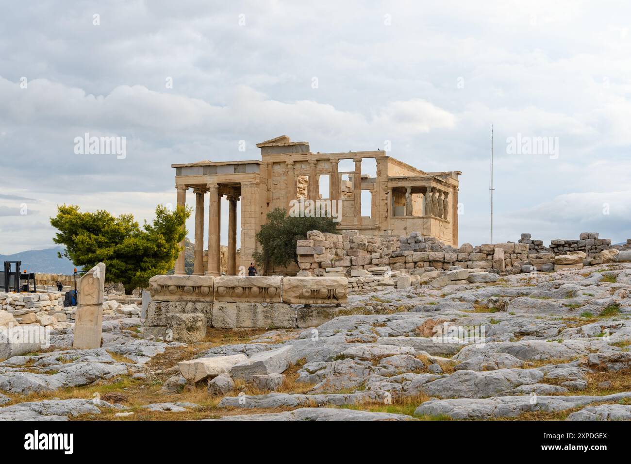 Athens, Greece - October 7, 2019: Ancient meets modern in cityscape ...
