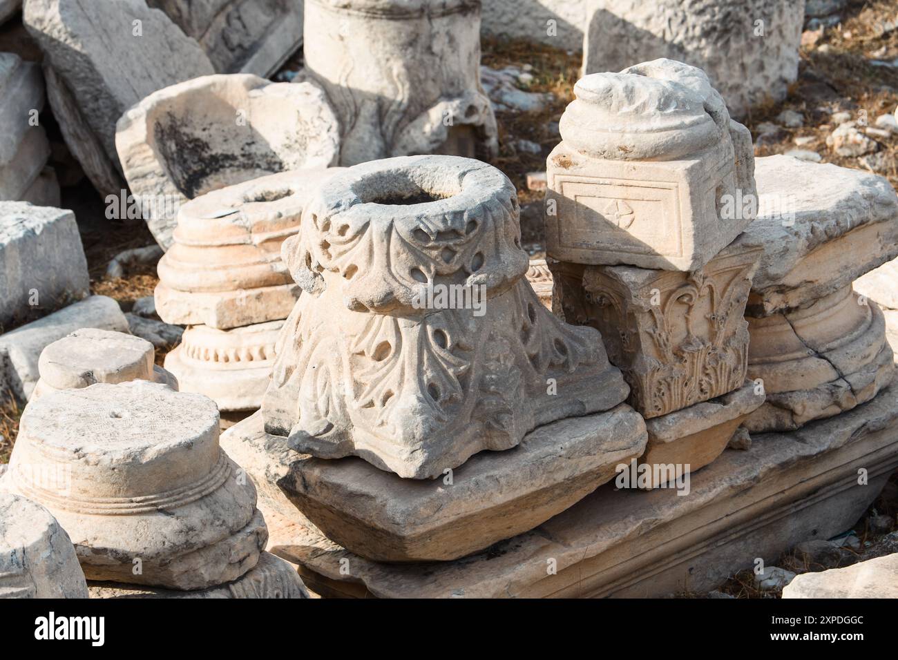 Athens, Greece - October 7, 2019: Preserved ancient Greek column ...