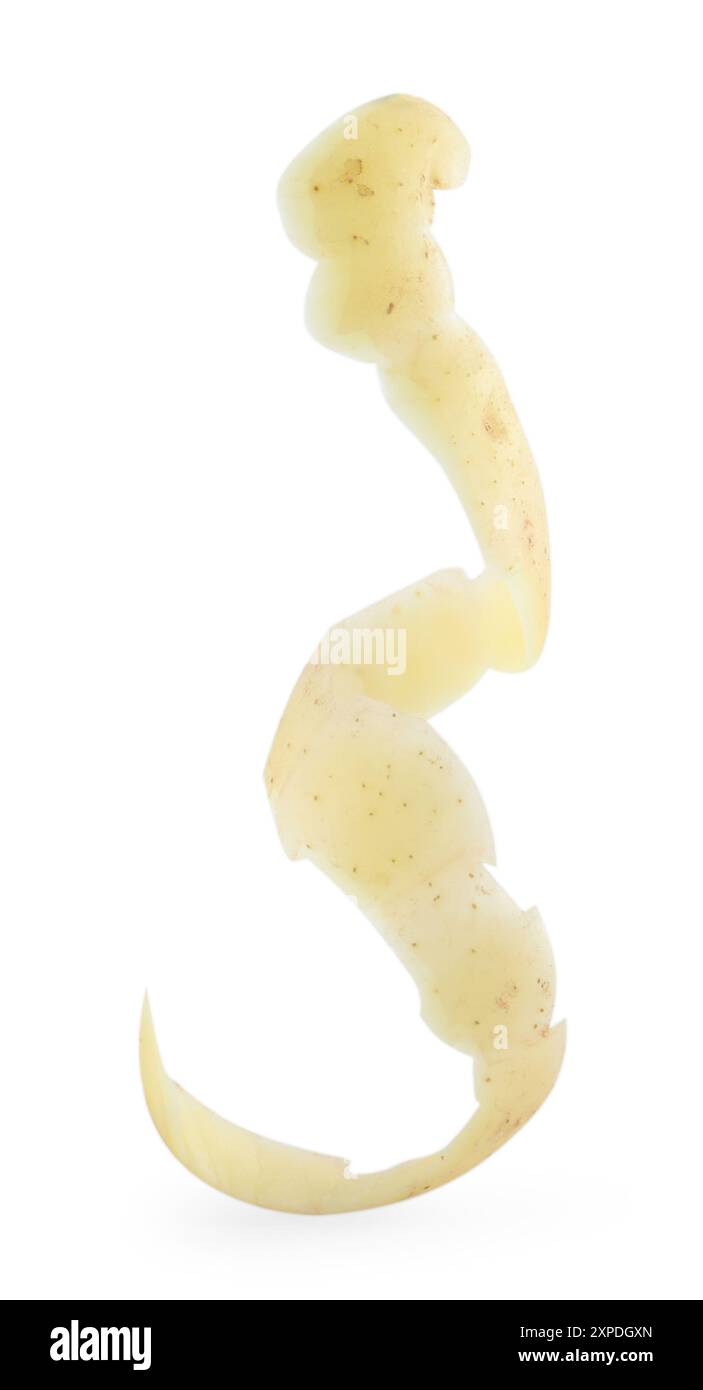 Potato peel isolated on white. Food waste Stock Photo - Alamy