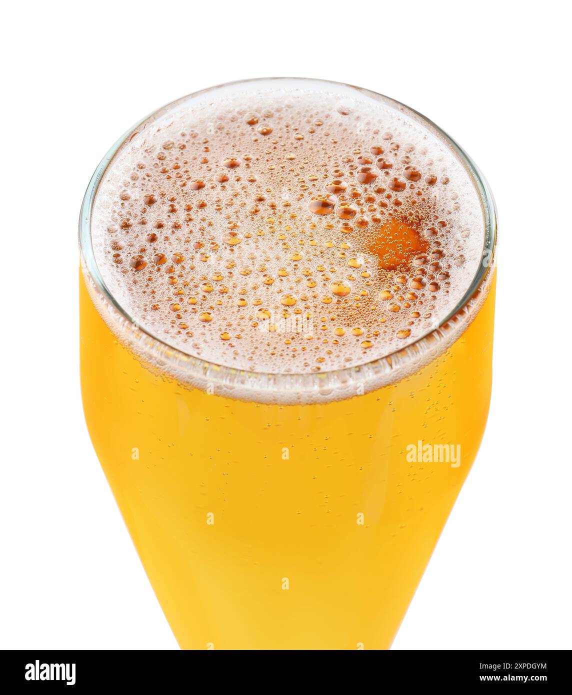 Glass of light beer isolated on white Stock Photo - Alamy