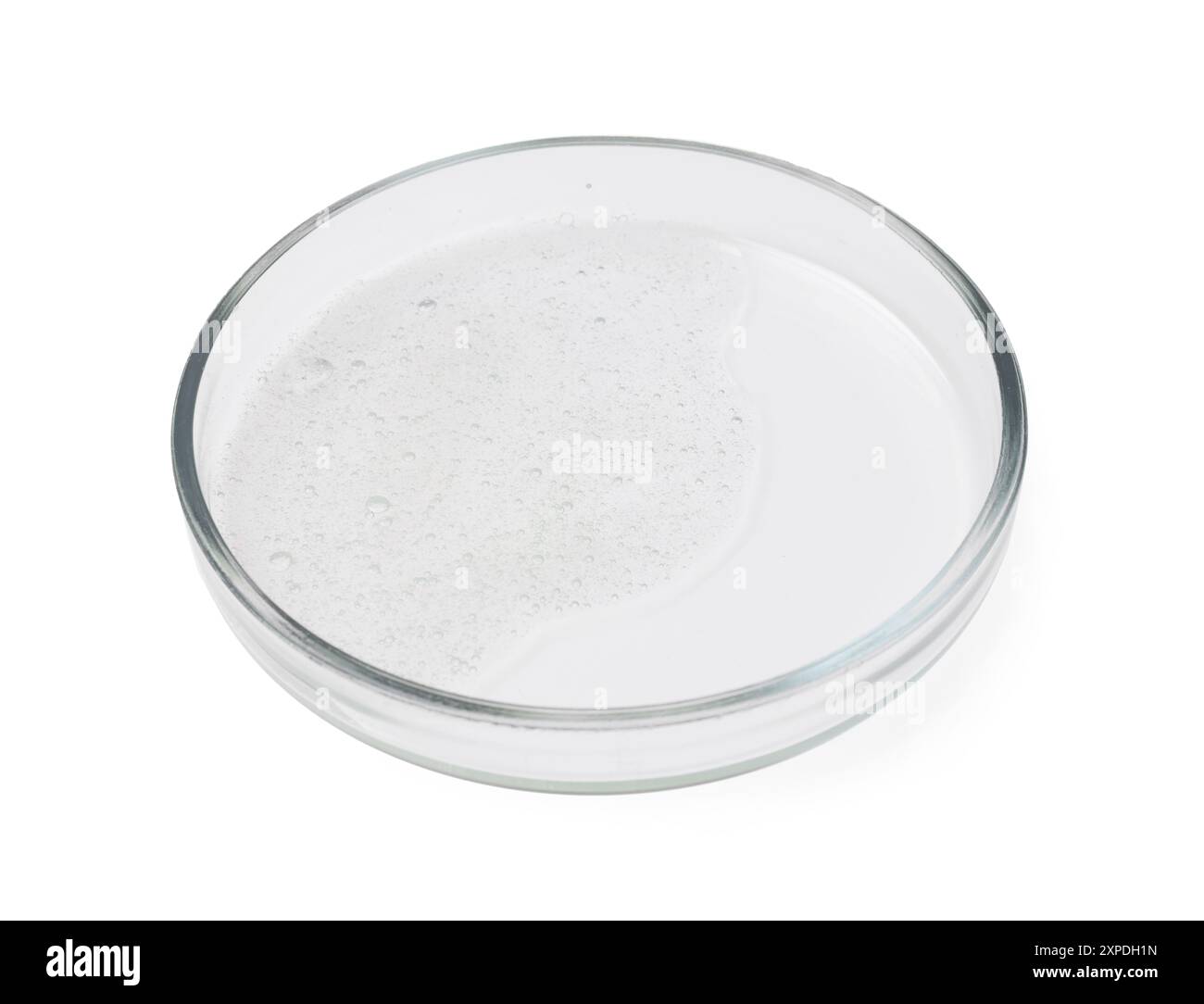 Petri dish with sample isolated on white Stock Photo - Alamy