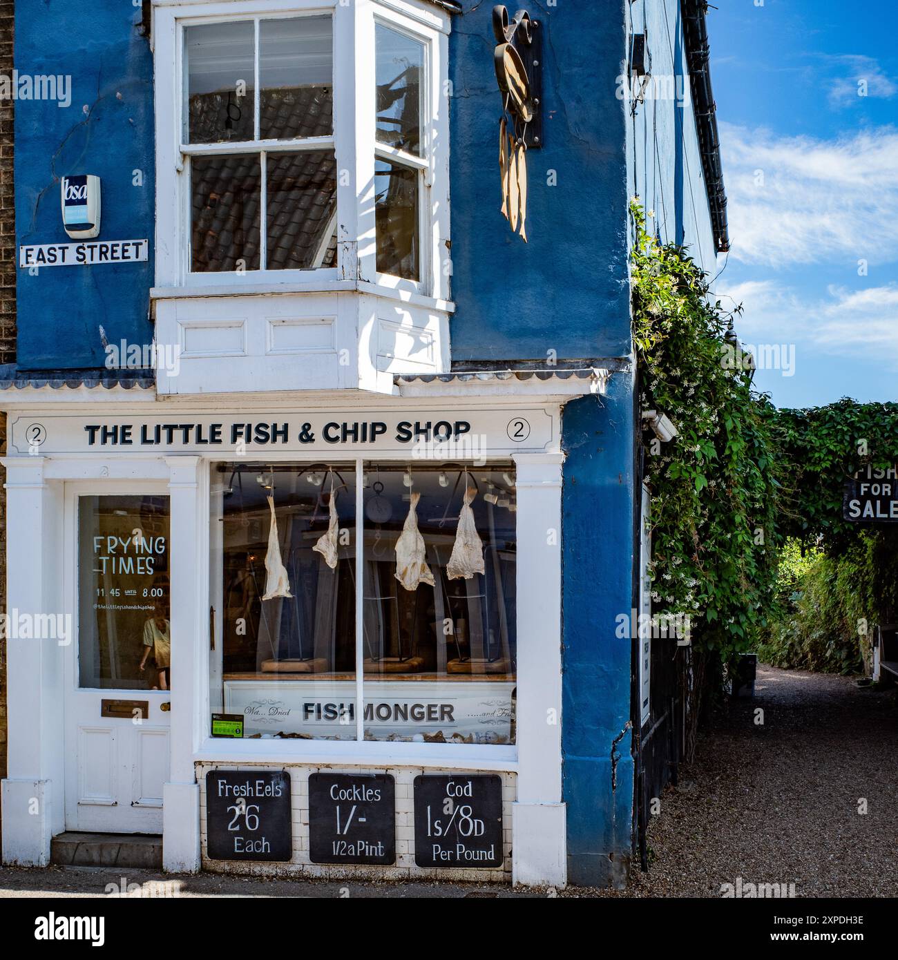 Traditional English Fish and Chip Shop in Southwold, a seaside resort ...