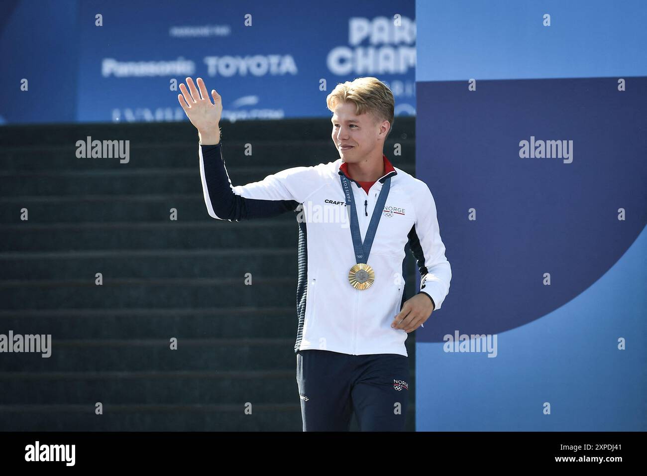 Paris, France. 05th Aug, 2024. Men's Decathlon gold medalist Markus ...