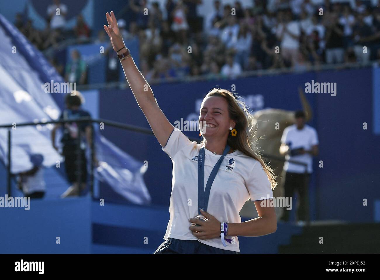 Paris, France. 05th Aug, 2024. French Women's individual Archery Bronze ...