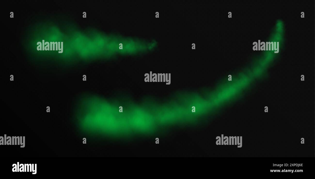 Green smoke trails, airplane condensation trails, toxic contrails ...