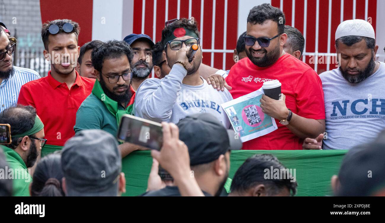 London, UK. 5th Aug, 2024. UK Bangladeshis celebrate in the Altab Ali Park in East London the ...