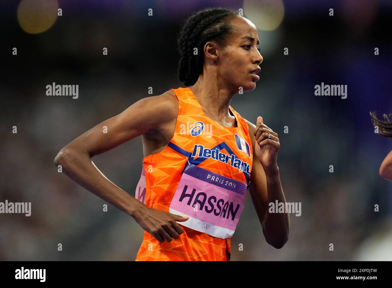 Sifan Hassan, of the Netherlands, competes in the women's 5000-meters ...