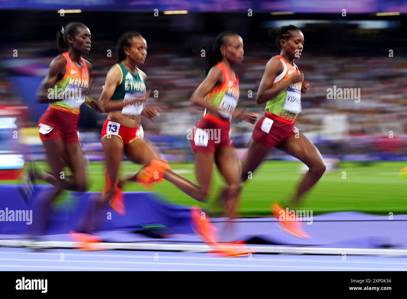 Kenya's Faith Kipyegon during the Women's 5000m Final at the Stade de ...