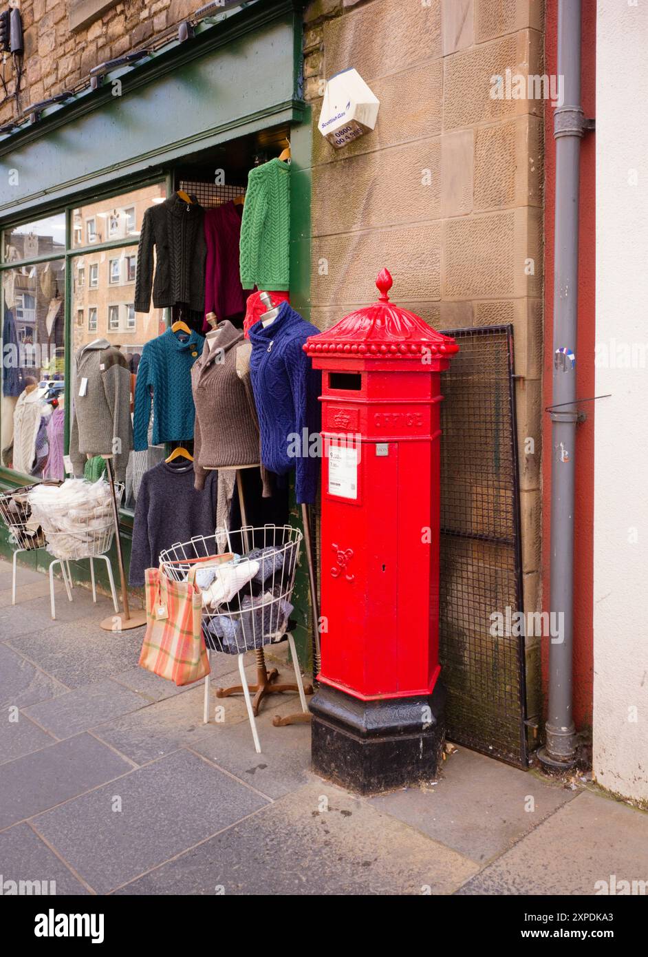 One of the very first styles of post box on the Royal Mile in Edinburgh ...