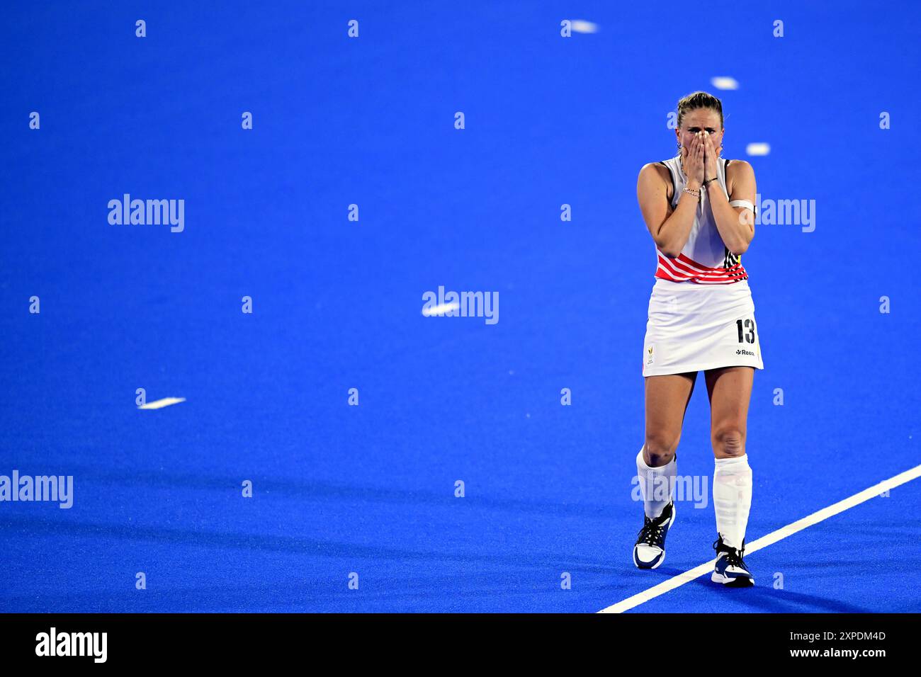 Paris, France. 05th Aug, 2024. Belgium's Alix Gerniers celebrates after ...