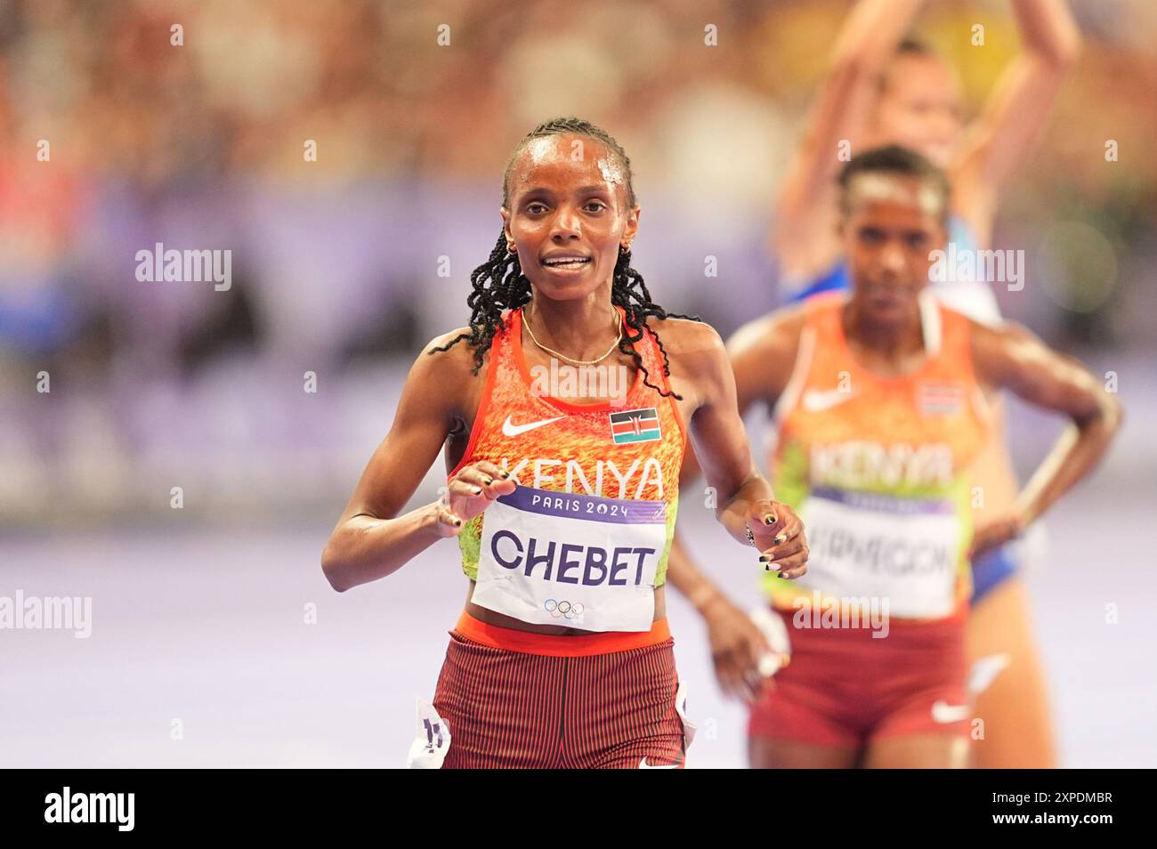 August 05 2024: Beatrice Chebet (Kenya) wins gold during the Women's ...