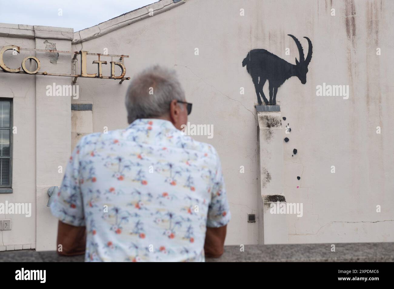 London, UK. 05 Aug 2024. People take photos of Street Artist Banksy's ...