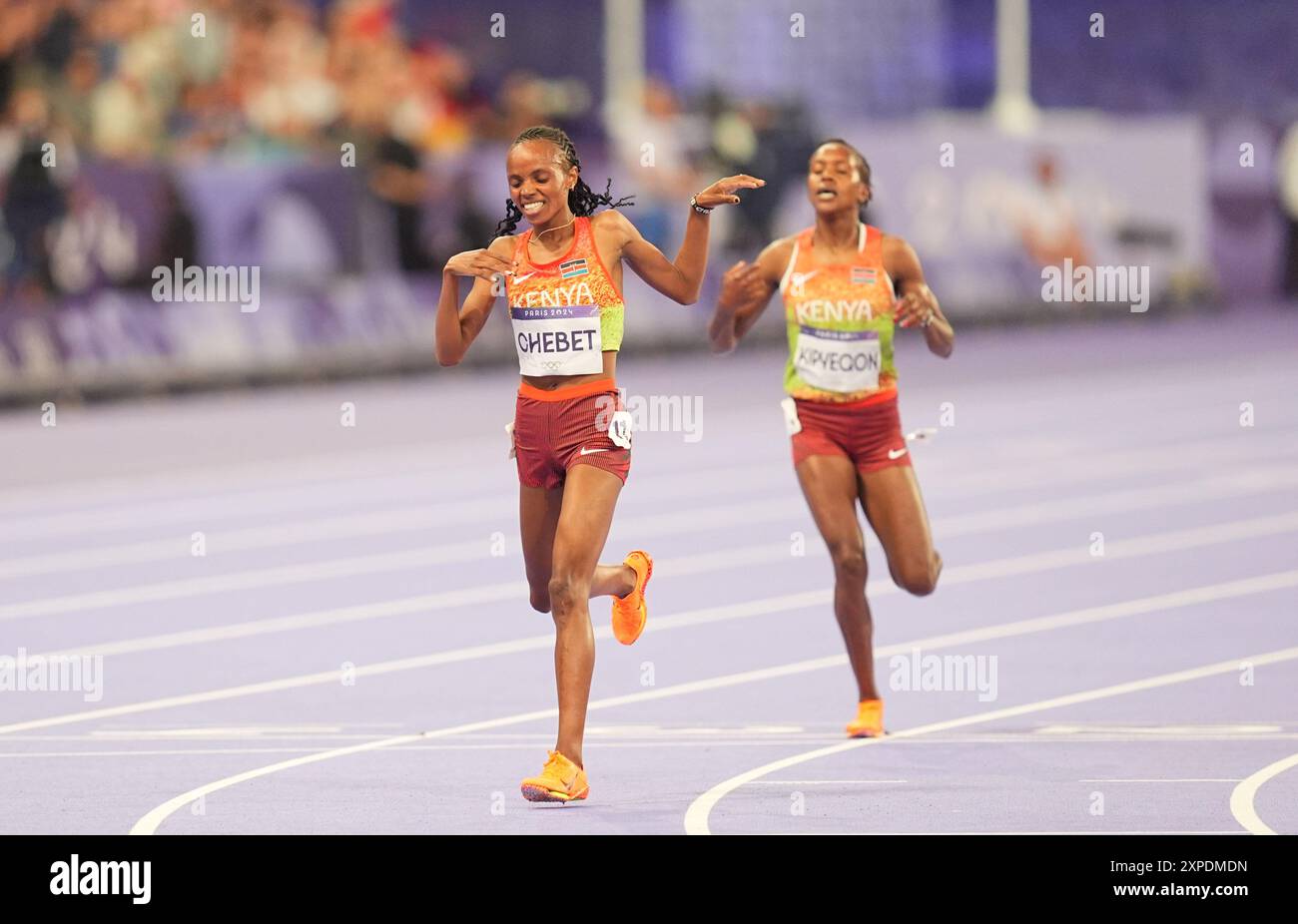 August 05 2024: Beatrice Chebet (Kenya) wins gold during the Women's ...