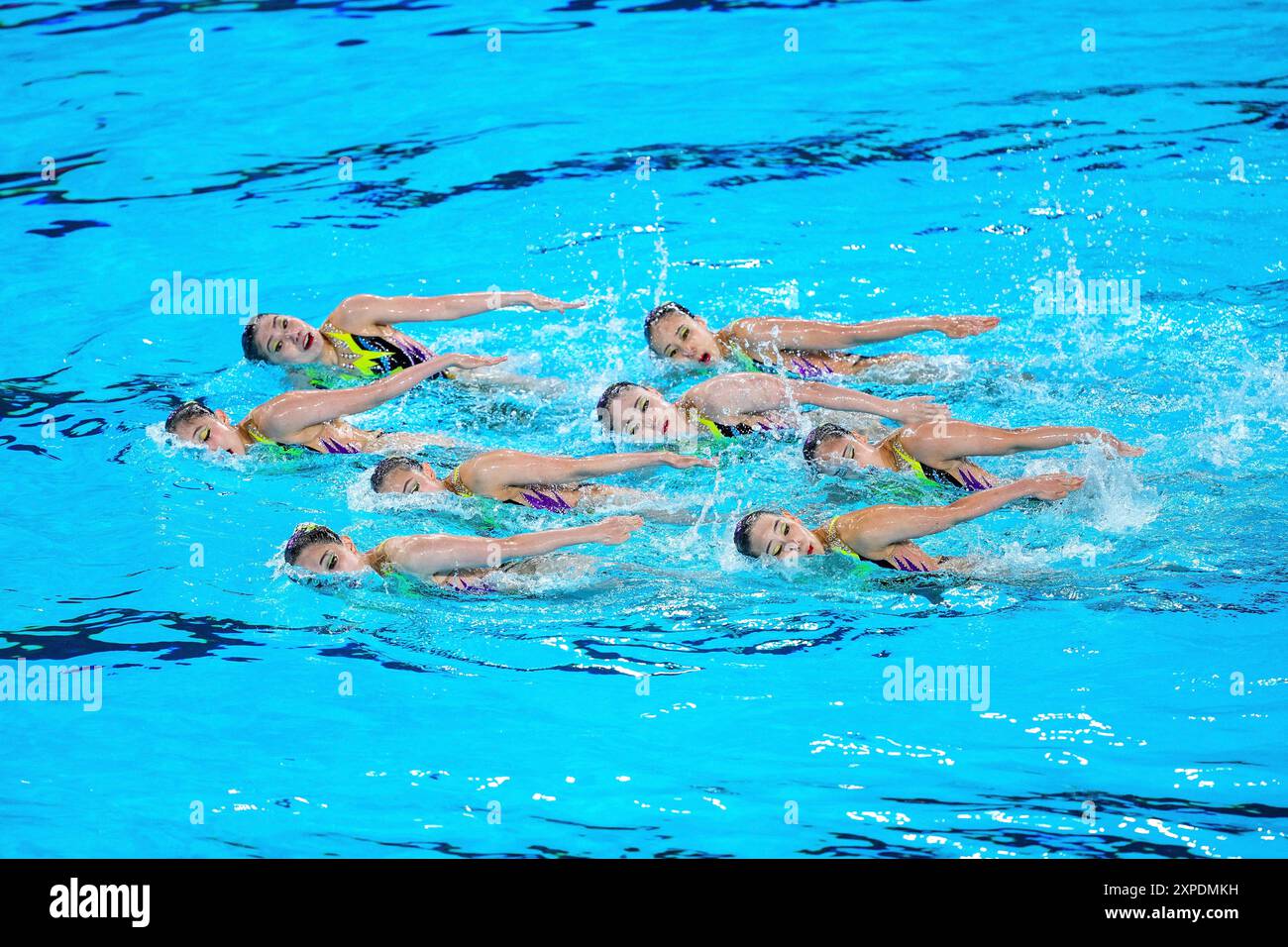 Team Japan compete during Team Technical Routine of the Artistic ...