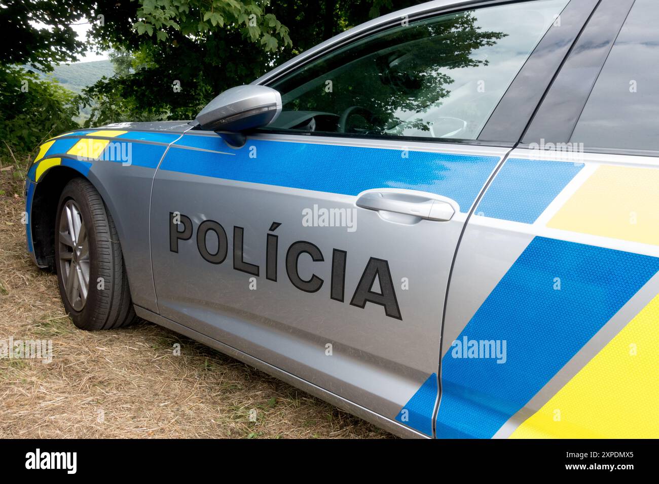 Marking of Slovak police car Slovakia Police car Europe Stock Photo - Alamy