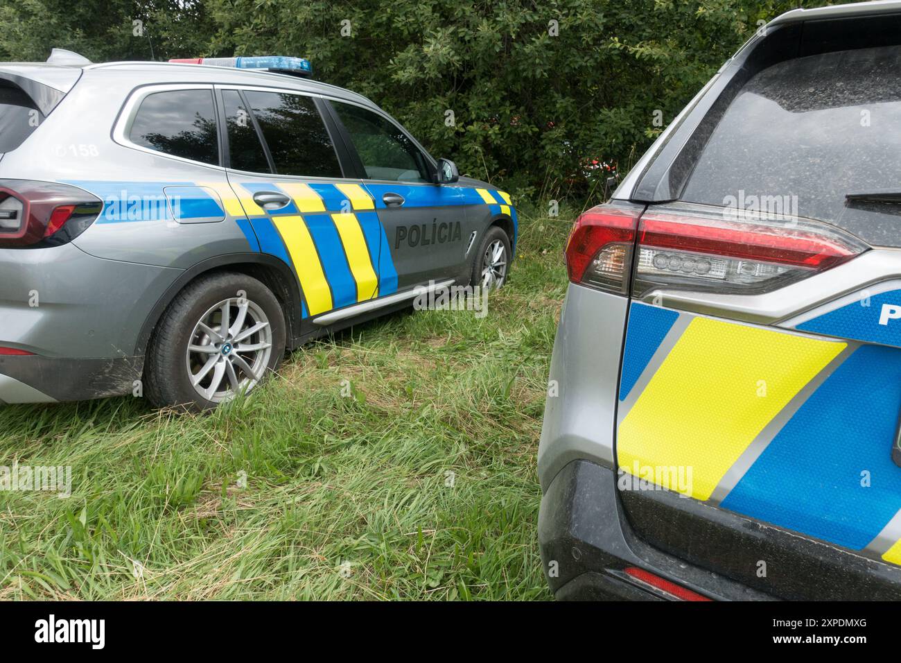 Marking of Slovakia police cars Slovak Police car Europe Stock Photo ...
