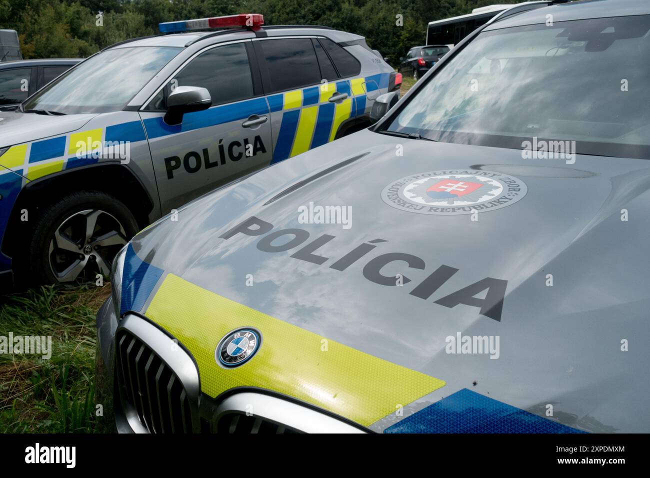 Marking of Slovak police cars Slovakia Police car Europe Stock Photo ...