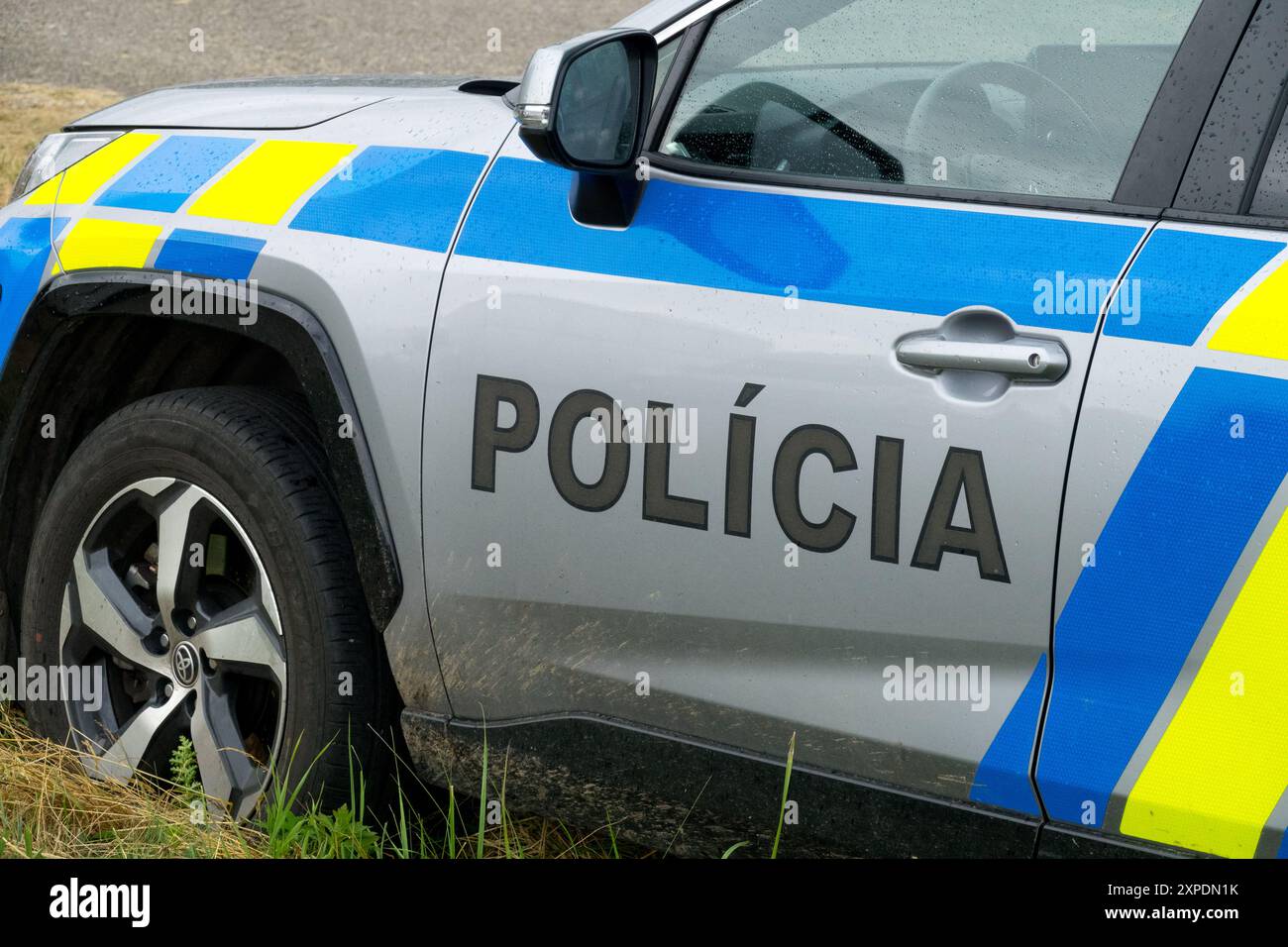 Marking of Slovak police car Slovakia Police car Europe Stock Photo - Alamy