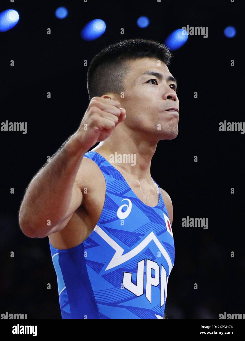 Paris, France. 5 Aug, 2024. Kenichiro Fumita of Japan reacts after ...