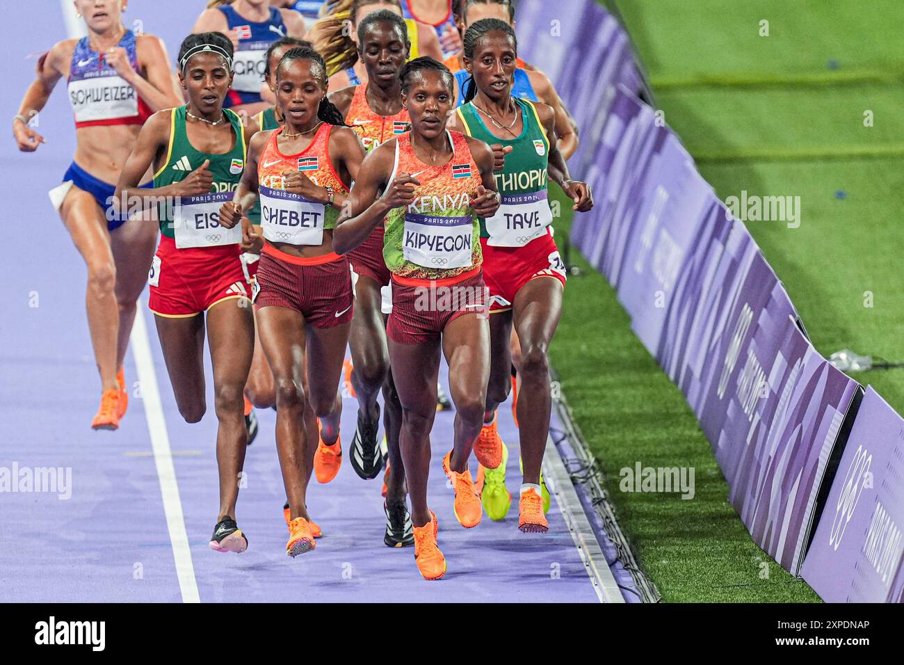 PARIS, FRANCE - AUGUST 5: Faith Kipyegon of Kenya competing in the ...