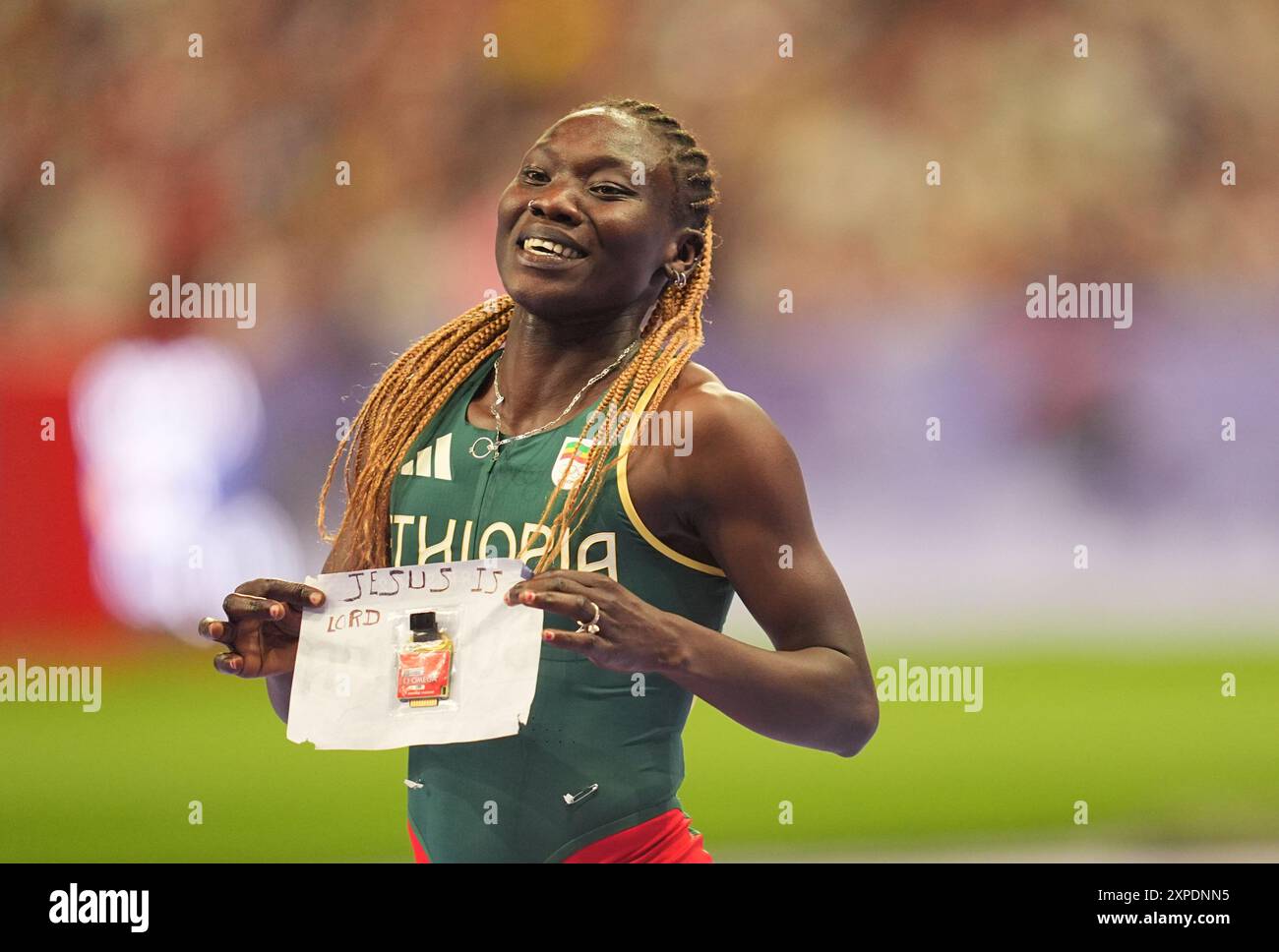 August 05 2024: Tsige Duguma (Ethiopia) wins silver during the Women's ...