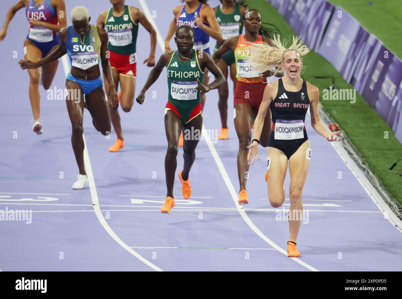 Paris, France. 05th Aug, 2024. Keely Hodgkinson of Great Britain ...