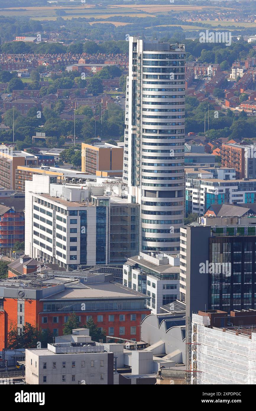 An elevated view of Bridgewater Place in Leeds City Centre,West ...