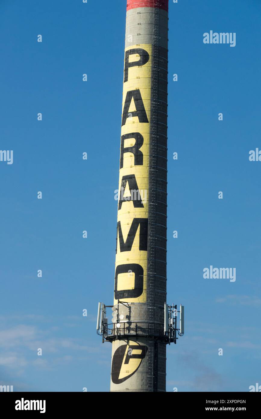 Paramo logo on chimney Czech Republic Stock Photo - Alamy