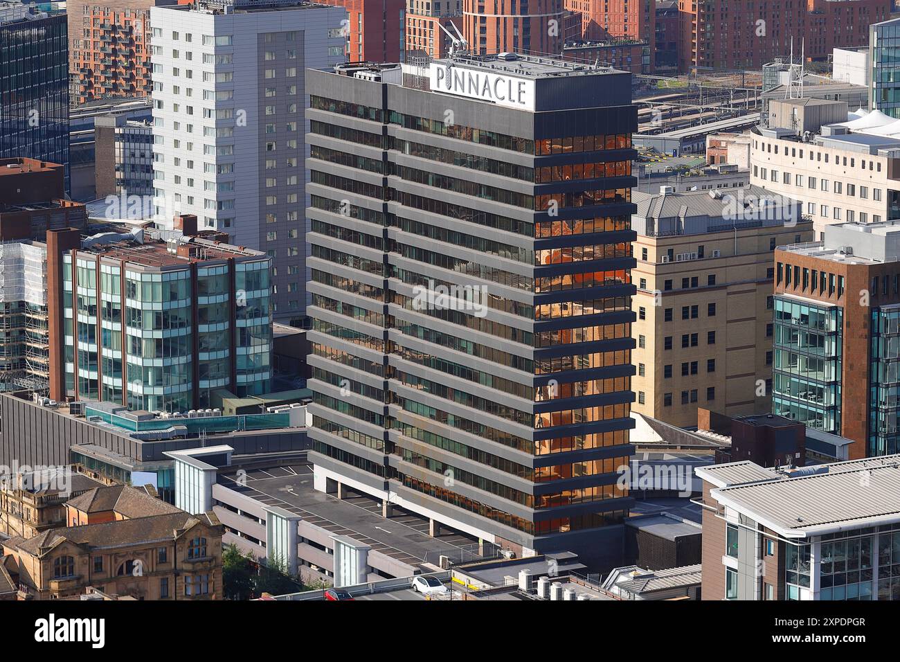 An elevated view of Pinnacle office building in eeds City Centre,West ...