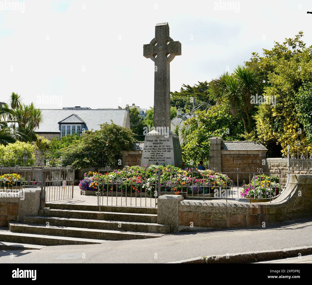The St Ives war memorial at the top of St. Andrews Street, opposite the ...