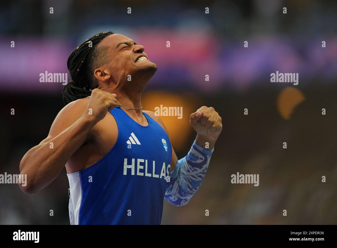 Paris, France. 5th Aug, 2024. Emmanouil Karalis of Greece reacts during ...