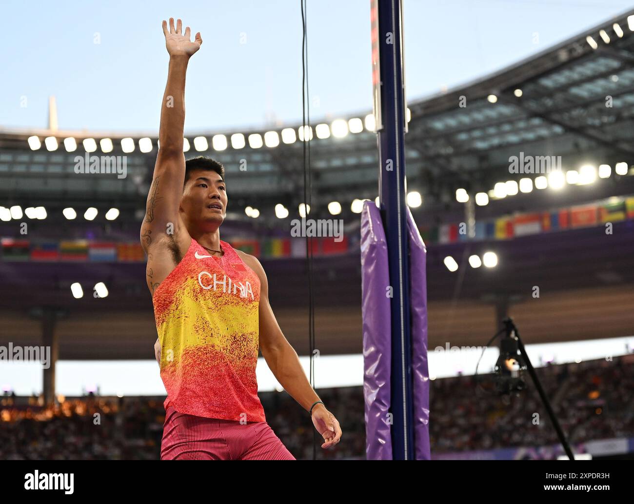 Paris, France. 5th Aug, 2024. Huang Bokai of China reacts during the ...