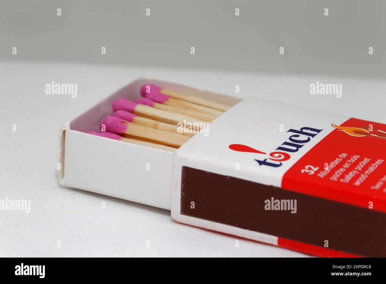 Open box of wooden matches. Quebec,Canada Stock Photo - Alamy