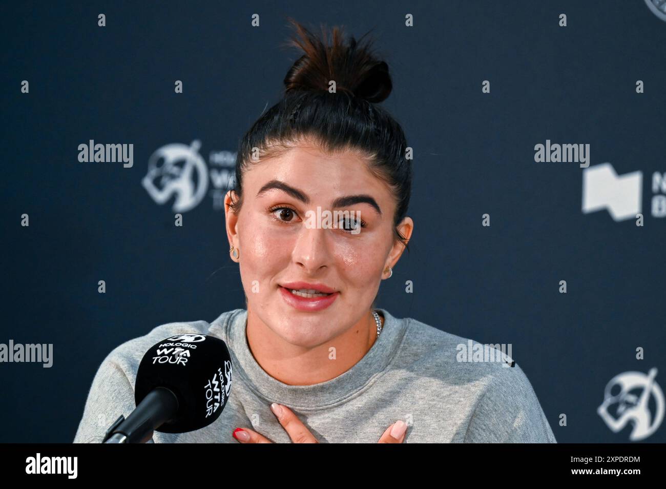 Toronto, Canada. 5th Aug, 2024. Canadian tennis player Bianca Andreescu ...