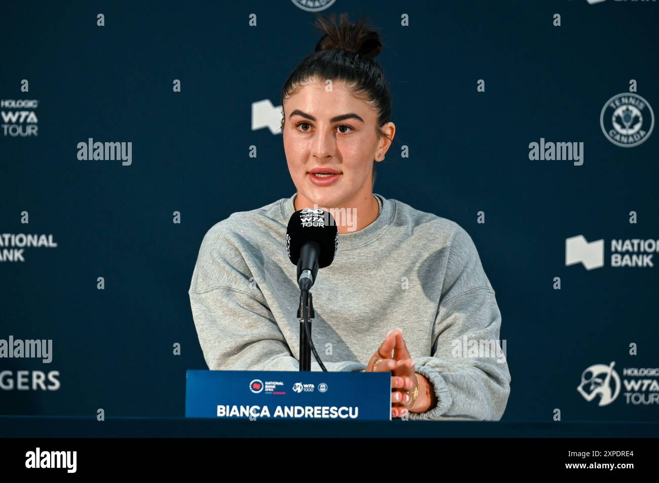 Toronto, Canada. 5th Aug, 2024. Canadian tennis player Bianca Andreescu ...