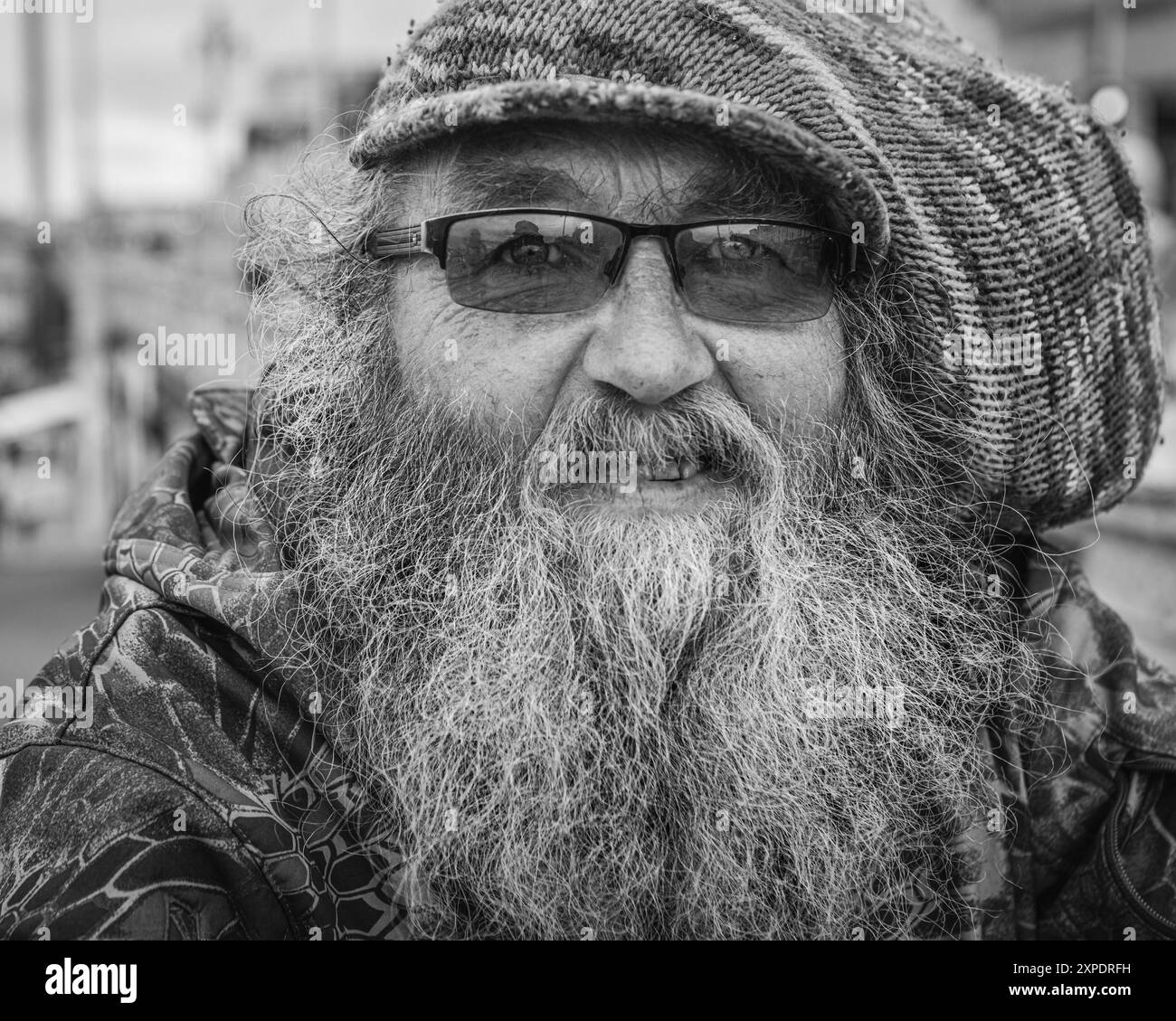 Mature bearded man posing Black and White Stock Photos & Images - Alamy