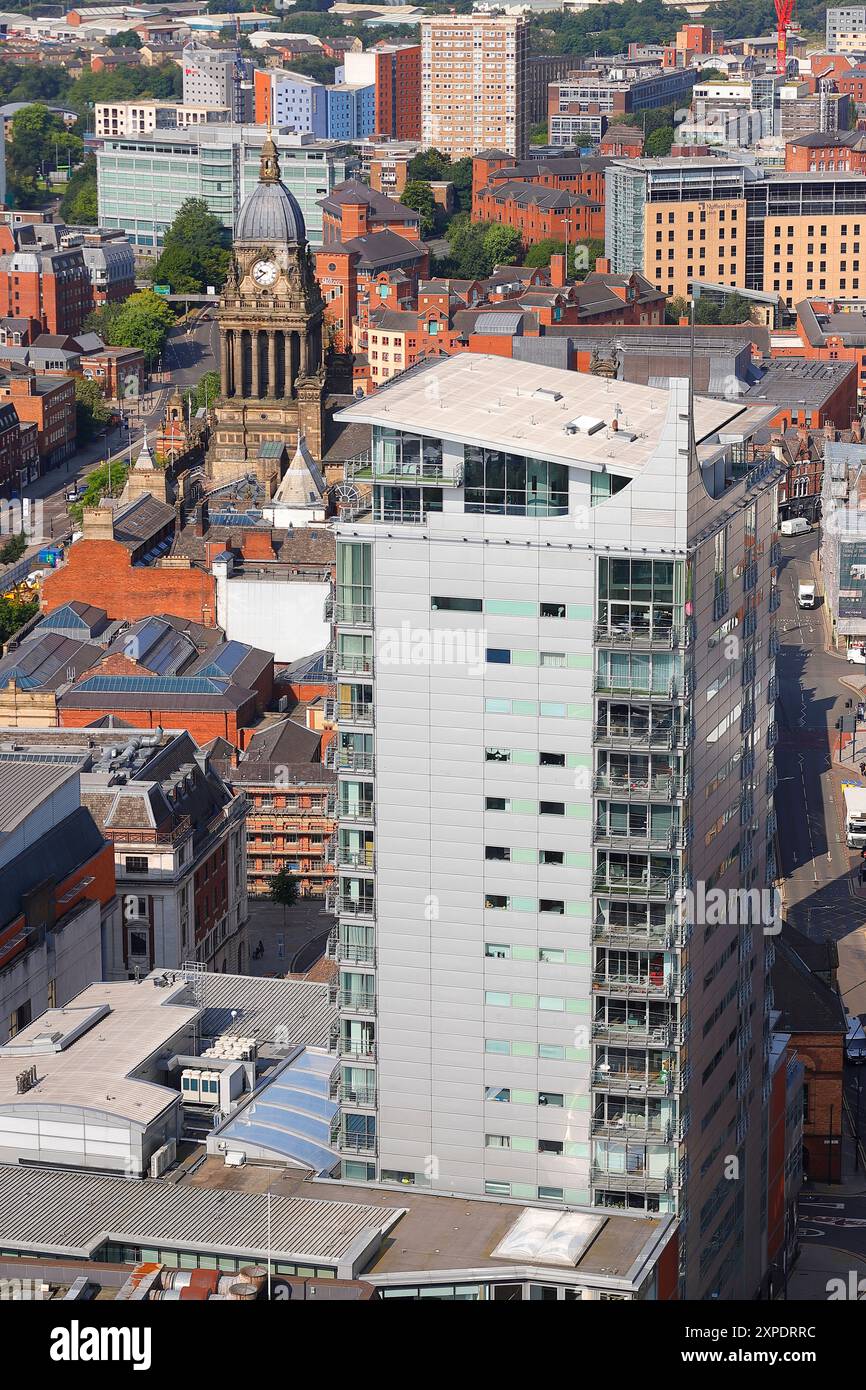 K2 apartments & the Town Hall in Leeds City Centre,West Yorkshire,UK ...