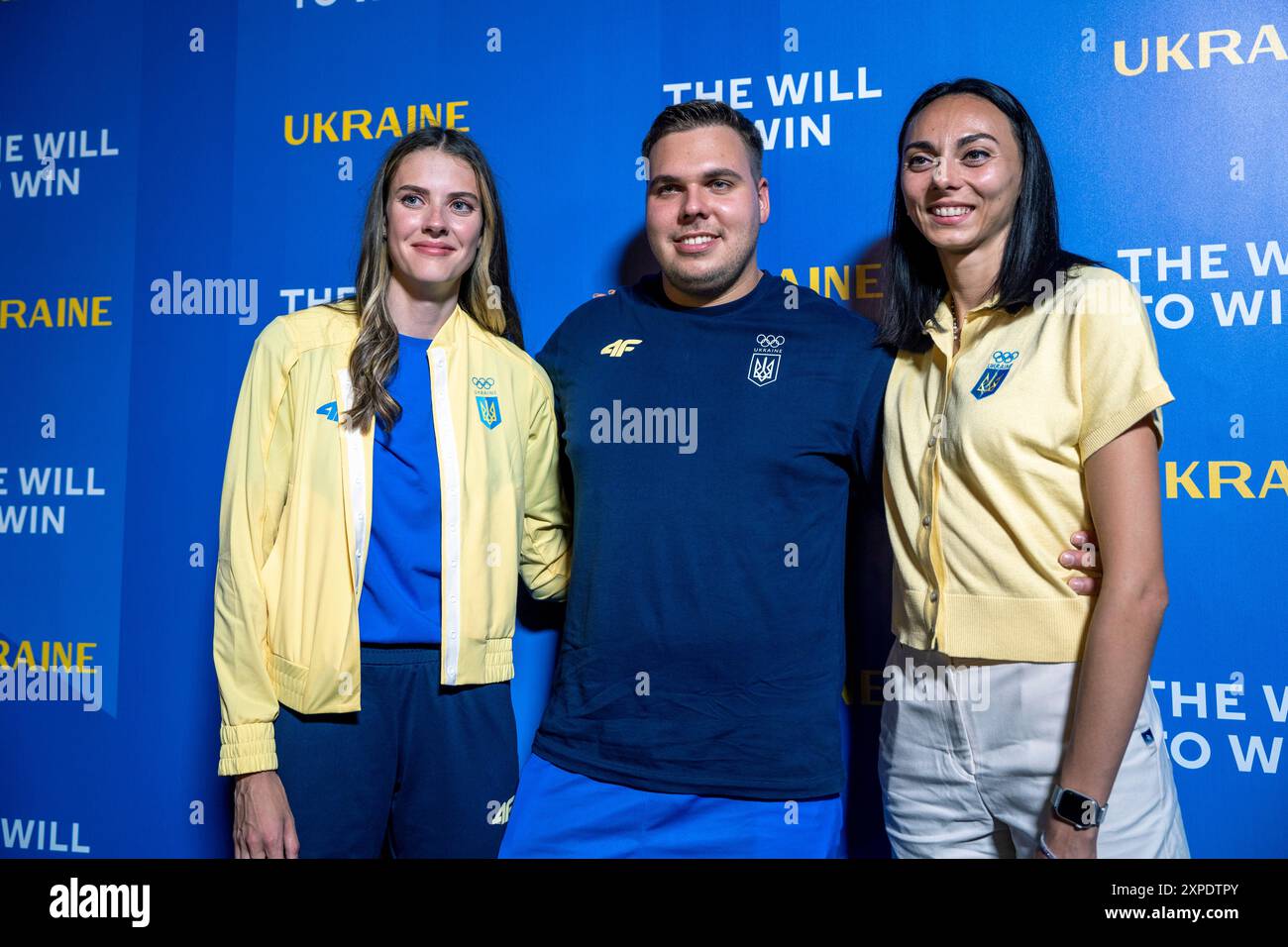Ukrainian Olympic medalists from left to right, Yaroslava Mahuchikh ...