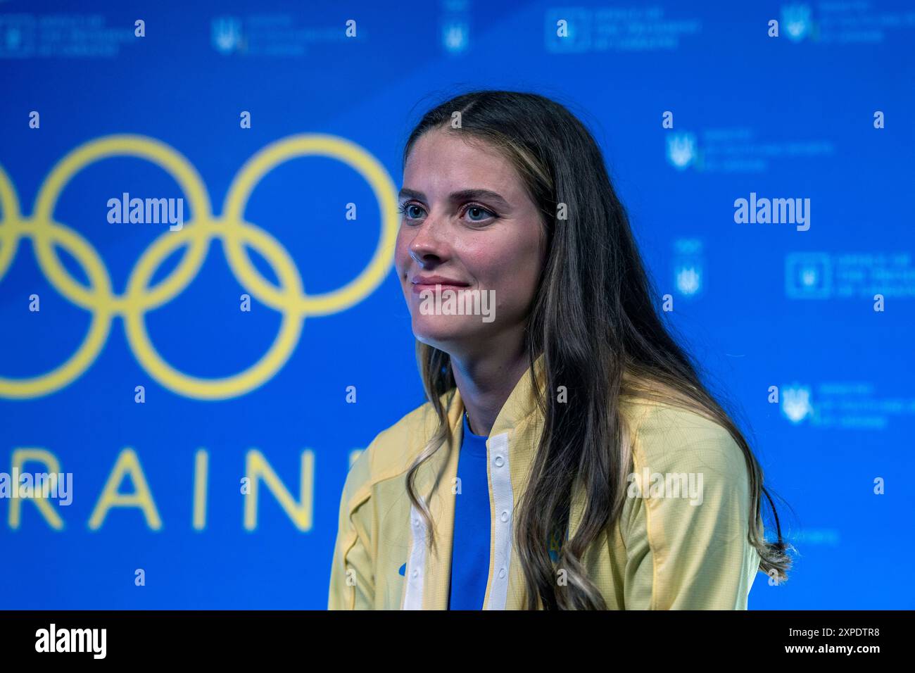 Ukrainian high jumper and Olympic gold medalist Yaroslava Mahuchikh ...